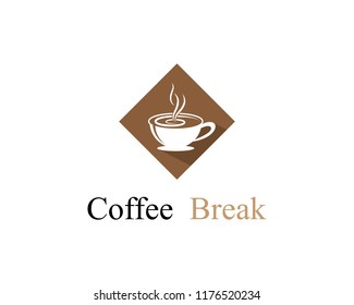 Coffee Break Logo Icon Stock Vector (Royalty Free) 1176520141