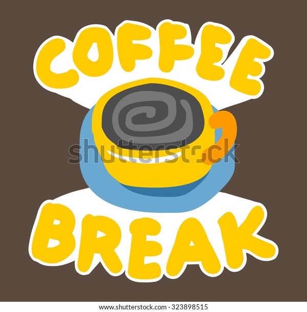 Coffee Break Symbol Vector Illustration Flat Stock Vector (Royalty Free ...
