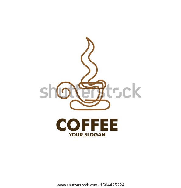 coffee cafe logo line art