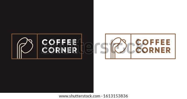 Coffee Corner Logo Design Coffee Shop Stock Vector (Royalty Free ...