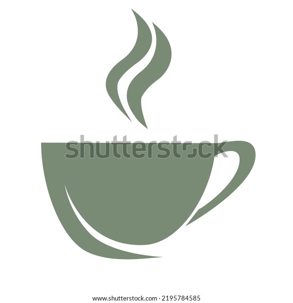 Coffee Cup Green Logo Vector Illustration Stock Vector (Royalty Free ...