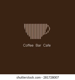 Coffee Cup Horizon Bar Logo Vector Stock Vector (Royalty Free ...