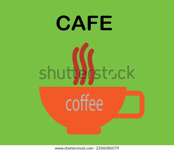 Coffee Cup Logo Design Word Cafe Stock Vector (Royalty Free) 2206086079 ...