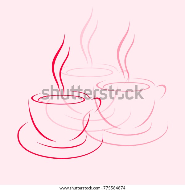 Coffee Cup Logo Red Design Stock Vector (Royalty Free) 775584874 ...