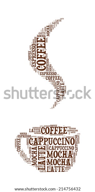 Coffee Cup Made Words Stock Vector (Royalty Free) 214756432