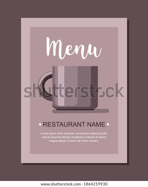 Coffee Cup Menu Template Restaurant Vector Stock Vector (Royalty Free ...