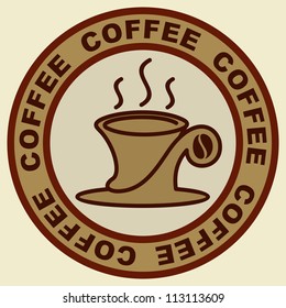 Coffee Cup Sign Stock Vector (Royalty Free) 113113609 | Shutterstock