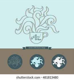 Coffee Cup Smoke Smoke Coffee Design Stock Vector (Royalty Free ...