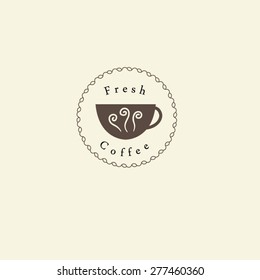 Coffee Cup Smoke Logo Vector Stock Vector (Royalty Free) 277460360 ...