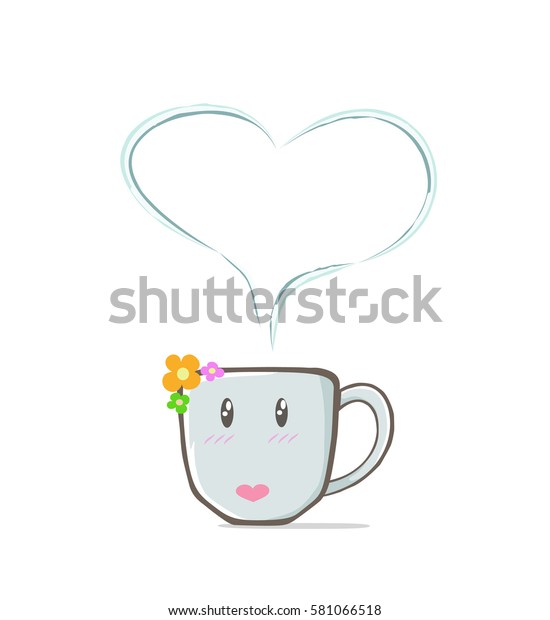 Coffee Cup Steam Drawing Cartoon Doodle Stock Vector (Royalty Free ...