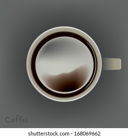 Coffee Cup Top View Vector Stock Vector (Royalty Free) 168069662 ...