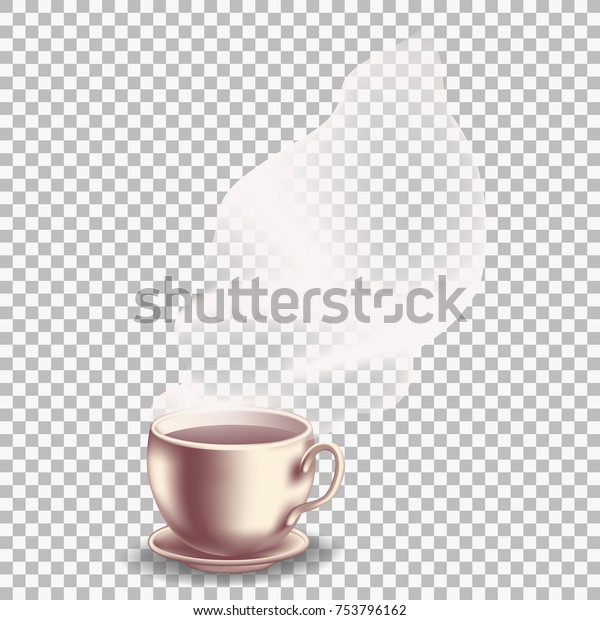Coffee Cup Translucent Vapor Rising Steam Stock Vector (Royalty Free ...