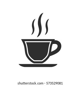 Coffee Cup Vector Icon Black Illustration Stock Vector (Royalty Free ...
