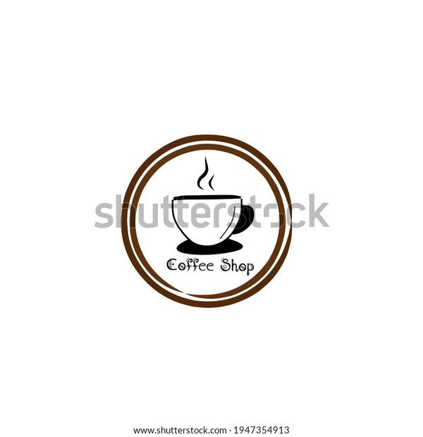 Coffee Drink Logo Design Black White Stock Vector (Royalty Free ...