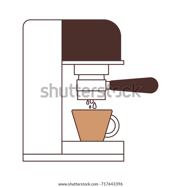 Coffee Espresso Machine Side View Silhouette Stock Vector (Royalty Free ...