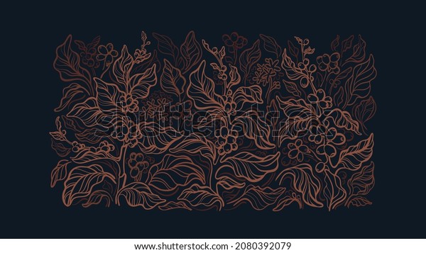 Coffee Forest Vector Graphic Pattern Abstract Stock Vector (Royalty ...