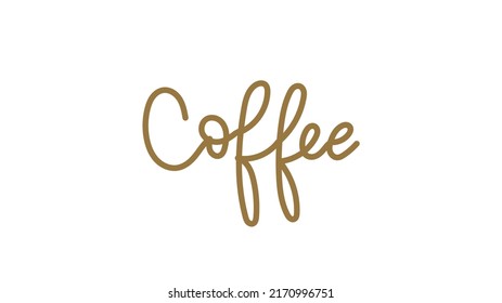 Coffee Handwritten Calligraphy Isolated On White Stock Vector (Royalty ...
