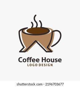 Coffee House Logo Design Vector Stock Vector (Royalty Free) 2196703677 ...