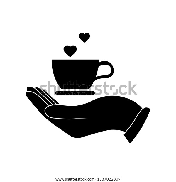 Coffee Icon Hand Holding Cup Icon Stock Vector (Royalty Free ...
