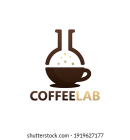 Coffee Lab Logo Template Design Stock Vector (Royalty Free) 1919627177 ...