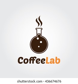 Coffee Lab Logo Template Laboratory Coffee Stock Vector (Royalty Free ...