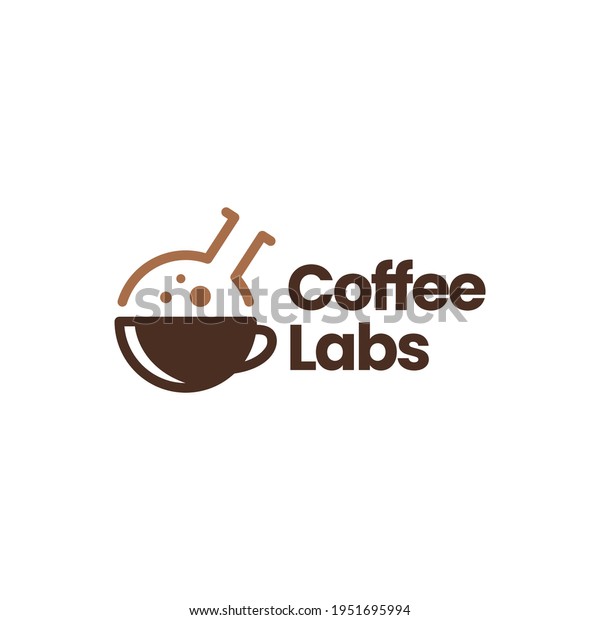 Coffee Laboratory Lab Cup Logo Vector Stock Vector (Royalty Free ...