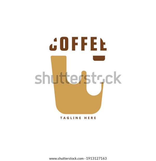 Coffee Logo Concept Cup Letter Coffee Stock Vector (Royalty Free ...