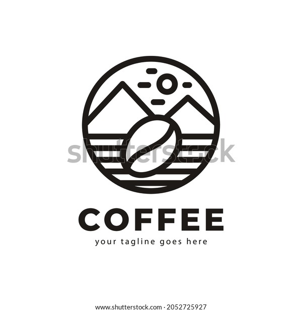 Coffee Logo Simple Minimalist Line Art Stock Vector (Royalty Free ...