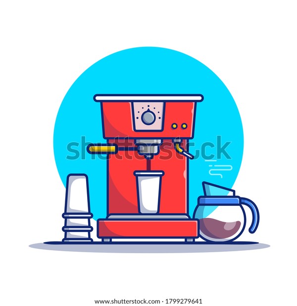 Coffee Machine Pod Cup Coffee Pot Stock Vector (Royalty Free) 1799279641