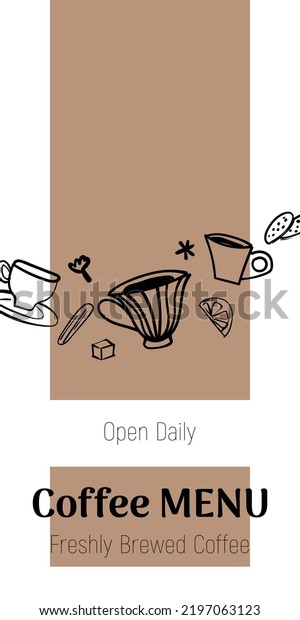 Coffee Menu Cafes Restaurants Vector Illustration Stock Vector (Royalty ...