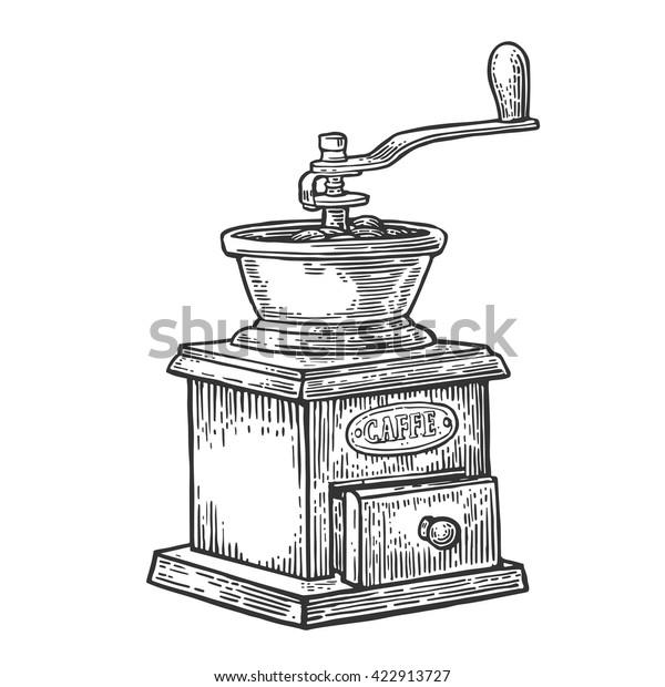Coffee Mill Hand Drawn Sketch Style Stock Vector (Royalty Free ...