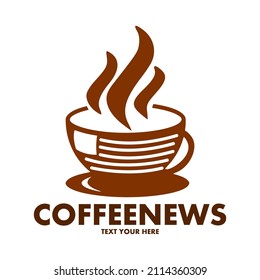 Coffee News Vector Logo Template This Stock Vector (Royalty Free ...