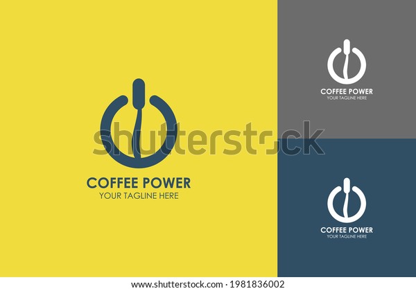 Coffee Power Logo Icon Suitable Company Stock Vector (Royalty Free ...