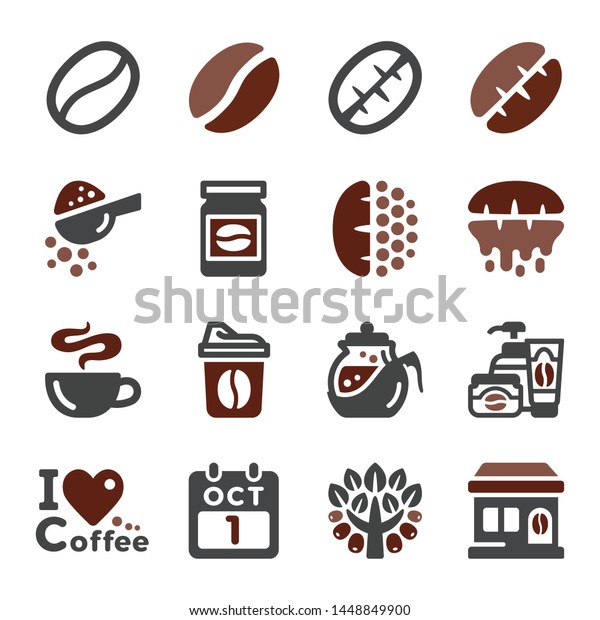 Coffee Product Icon Setvector Illustration Stock Vector (Royalty Free ...