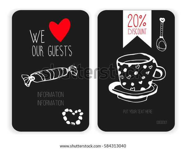 Coffee Restaurant Discount Card Template Your Stock Vector (Royalty ...