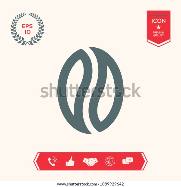 Coffee Seed Logo Stock Vector (Royalty Free) 1089929642
