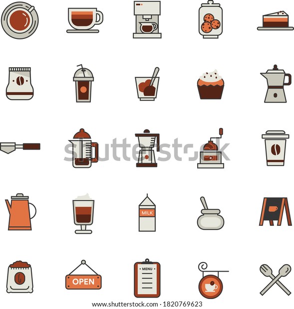 Coffee Shop Items Icon Set Stock Vector (Royalty Free) 1820769623 ...