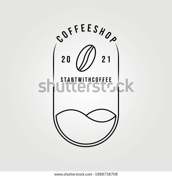 Coffee Shop Line Art Logo Vector Stock Vector (Royalty Free) 1888738708 ...