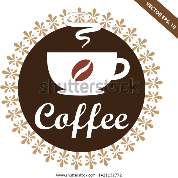 Coffee Shop Logo Making Labels Stickers Stock Vector (Royalty Free ...