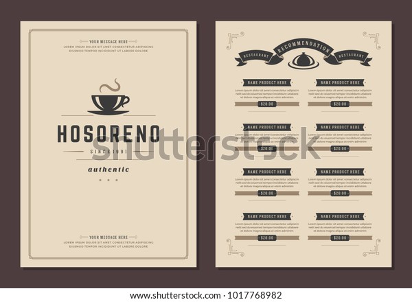 Coffee Shop Logo Menu Design Vector Stock Vector (Royalty Free ...