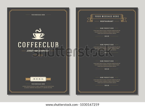 Coffee Shop Logo Menu Design Vector Stock Vector (Royalty Free ...