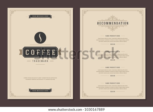 Coffee Shop Logo Menu Design Vector Stock Vector (Royalty Free ...