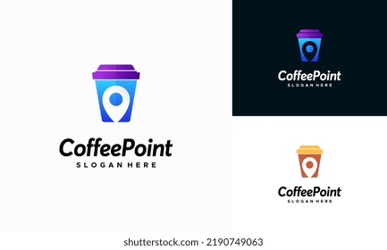 Coffee Shop Point Logo Designs Concept Stock Vector (Royalty Free ...