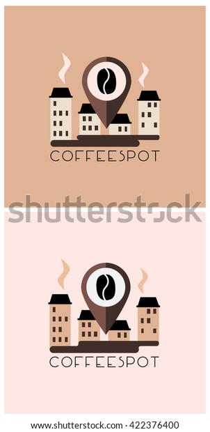 Coffee Spot Logo Design Idea Brandflat Stock Vector (Royalty Free ...