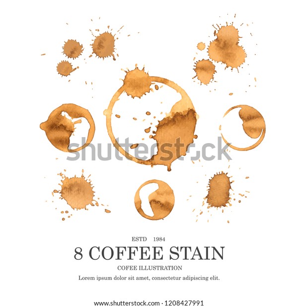 Coffee Stain Illustration Set Stock Vector (Royalty Free) 1208427991 ...
