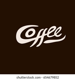 Coffee Text Logo Sketch Calligraphy Vector Stock Vector (Royalty Free ...