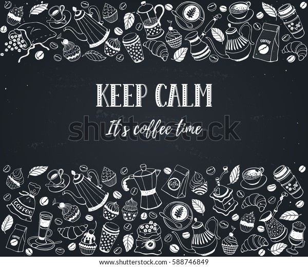 Coffee Time Menu Concept Coffee Party Stock Vector (Royalty Free ...