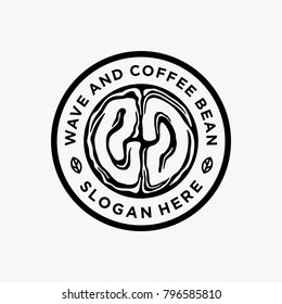 Coffee Wave Logo Emblem Isolated On Stock Vector (Royalty Free ...