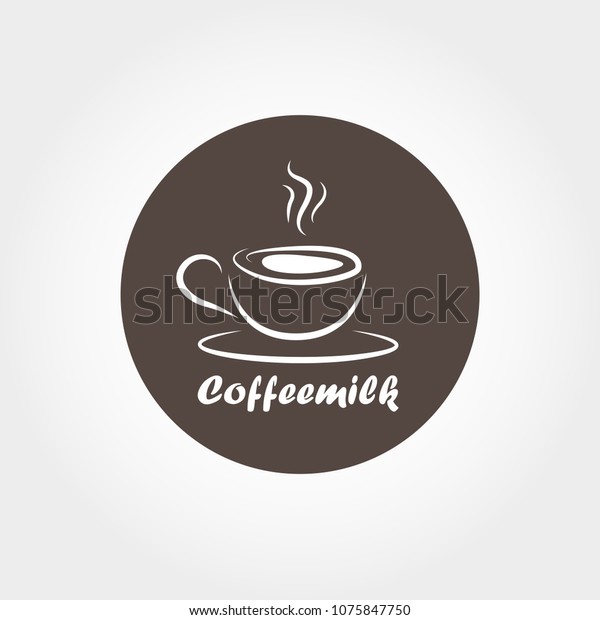 Coffeemilk Logo Design Coffee Logo Template: เวกเตอร์สต็อก (ปลอดค่า ...