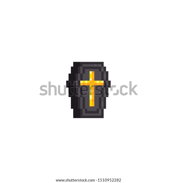 Vector de stock (libre de regalías) sobre Coffin Character Pixel Art ...
